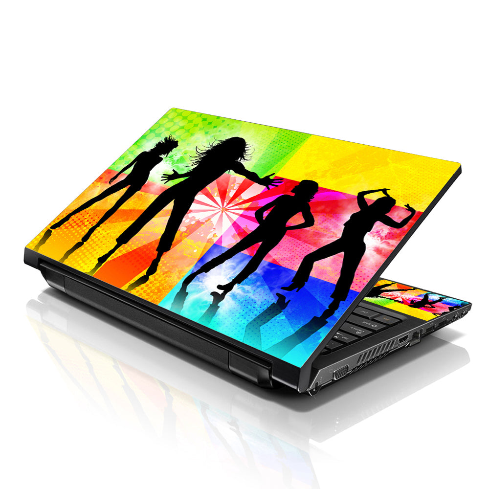 Dancing Girls Laptop Skin Decal with 2 Matched Graphical Wrist Padded ...
