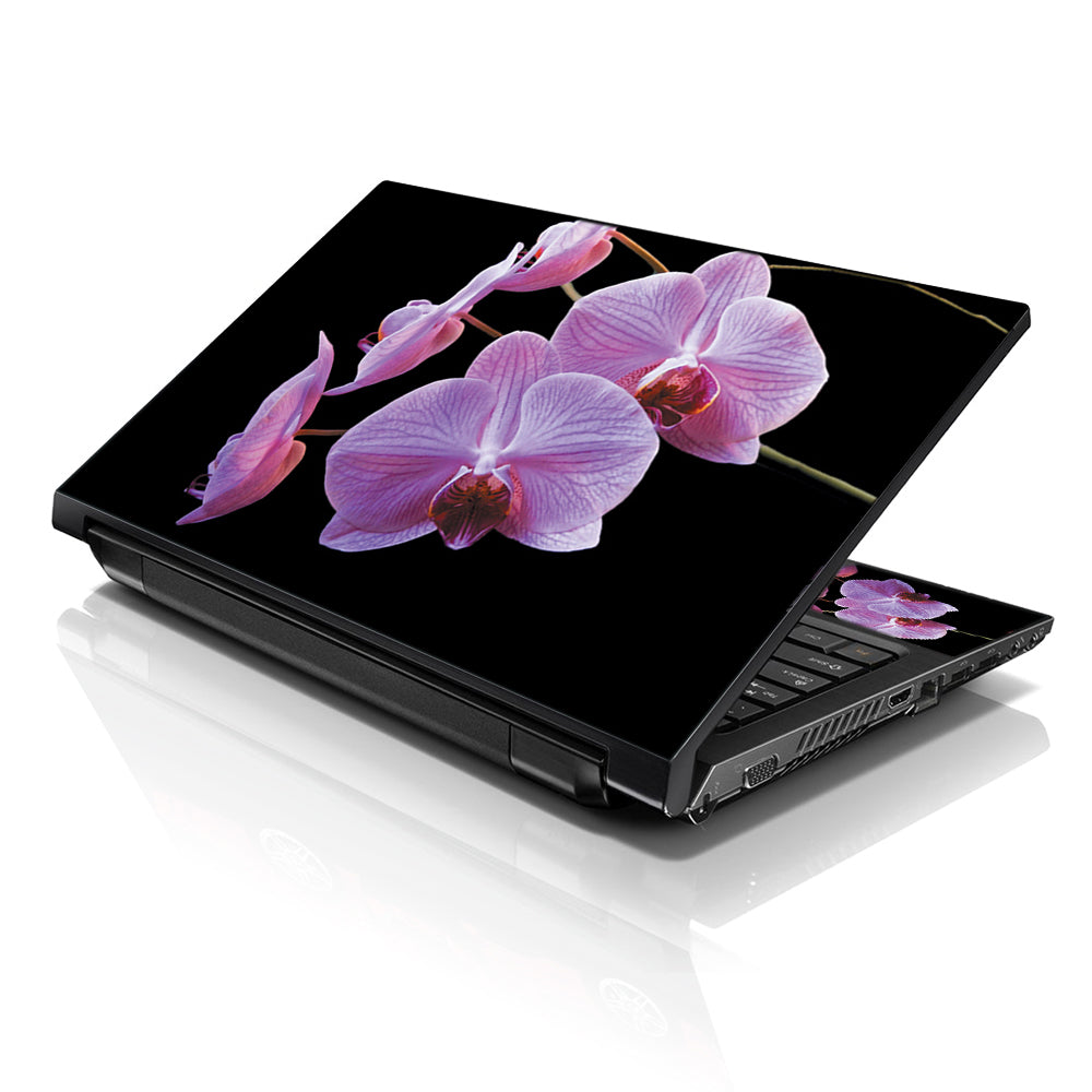 Flowers Laptop Skin Decal with 2 Matched Graphical Wrist Padded Sticker ...