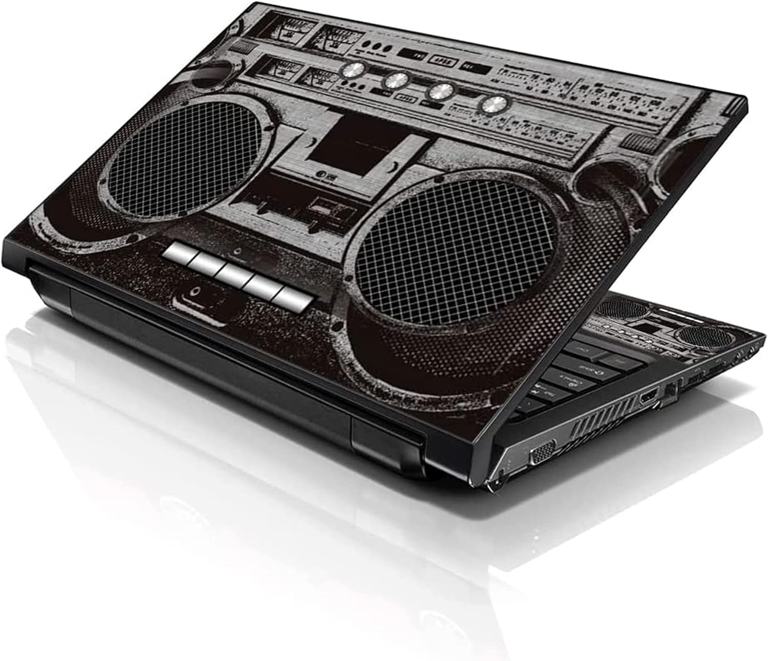 Cassette Player Design Laptop Skin Decal with 2 Matched Graphical Wrist ...