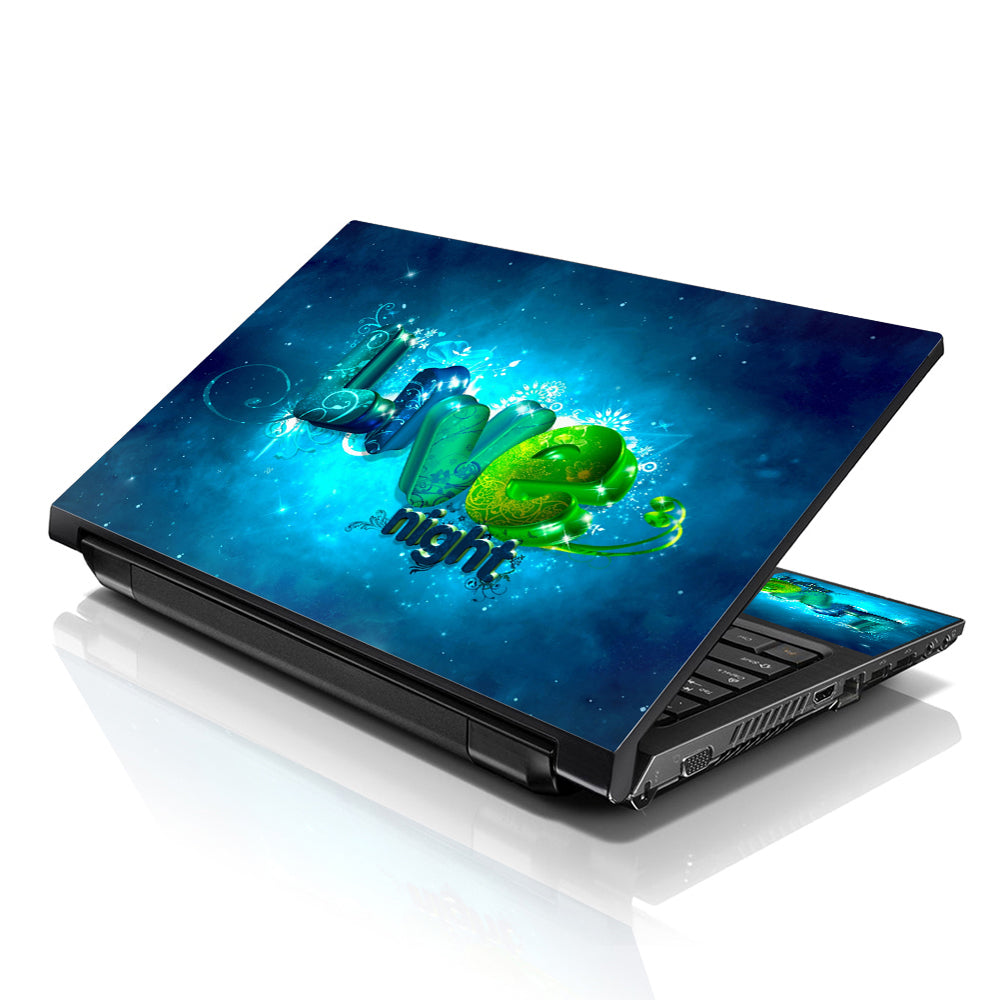 Love Night Laptop Skin Decal with 2 Matched Graphical Wrist Padded ...