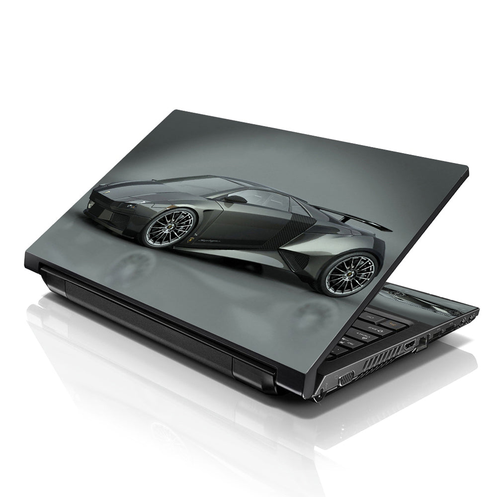 Grey Lamborghini Laptop Skin Decal with 2 Matched Graphical Wrist ...