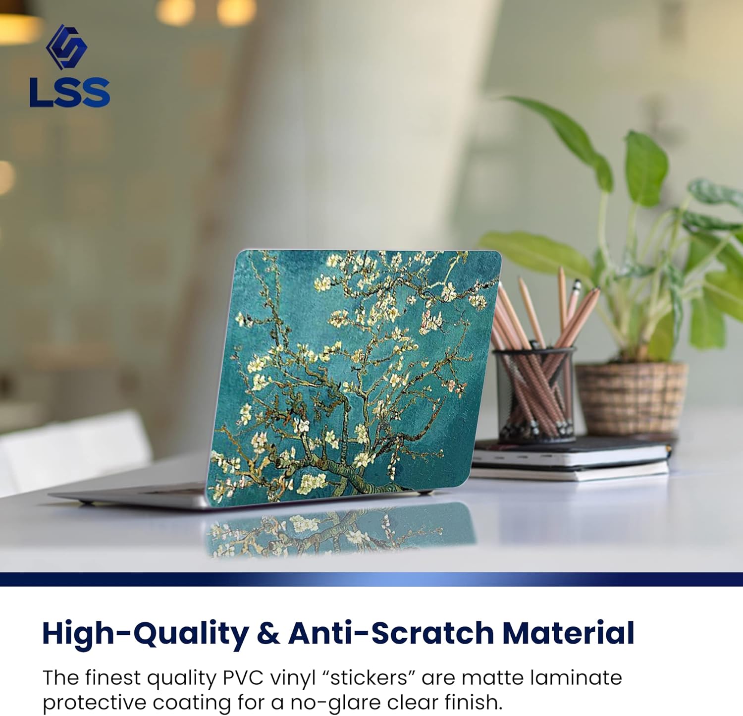 Almond Trees Laptop Skin Decal with 2 Matched Graphical Wrist Padded ...