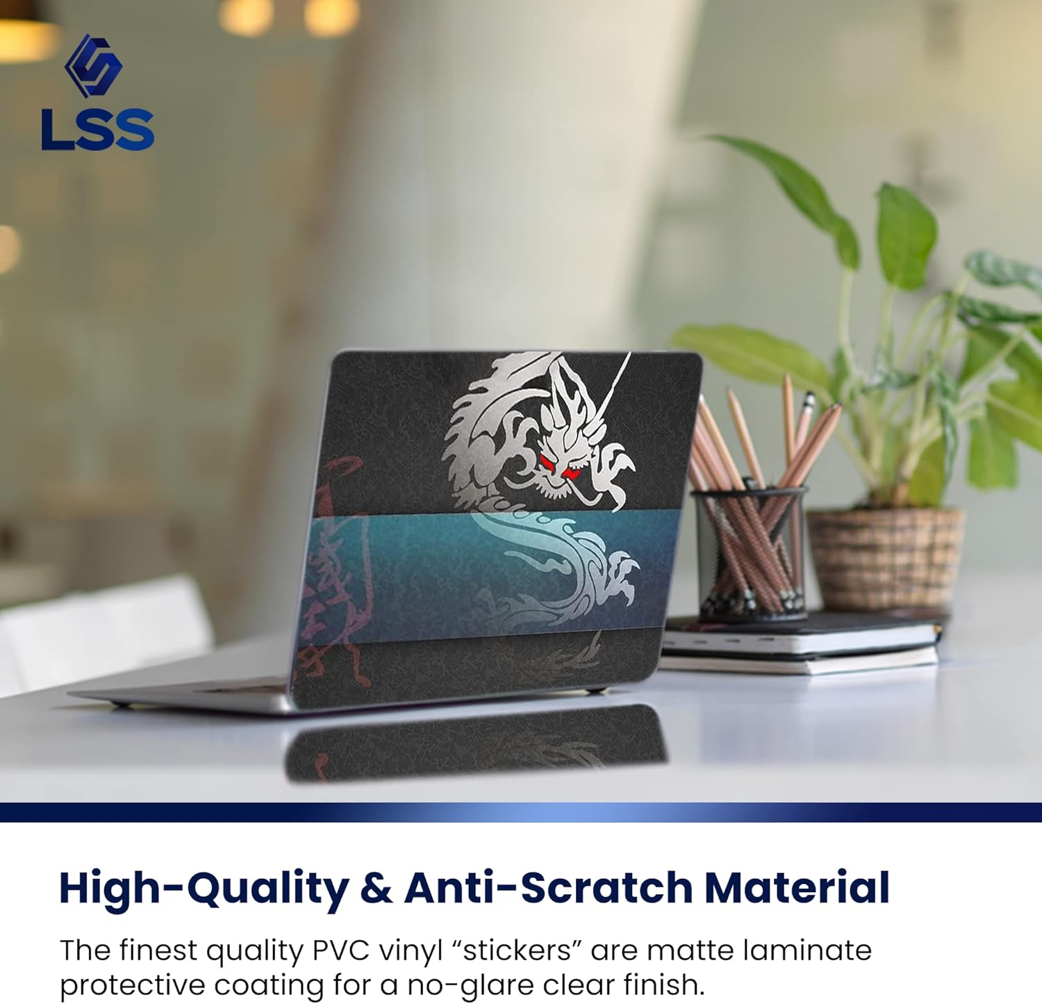 Cool Dragon Laptop Skin Decal with 2 Matched Graphical Wrist Padded ...