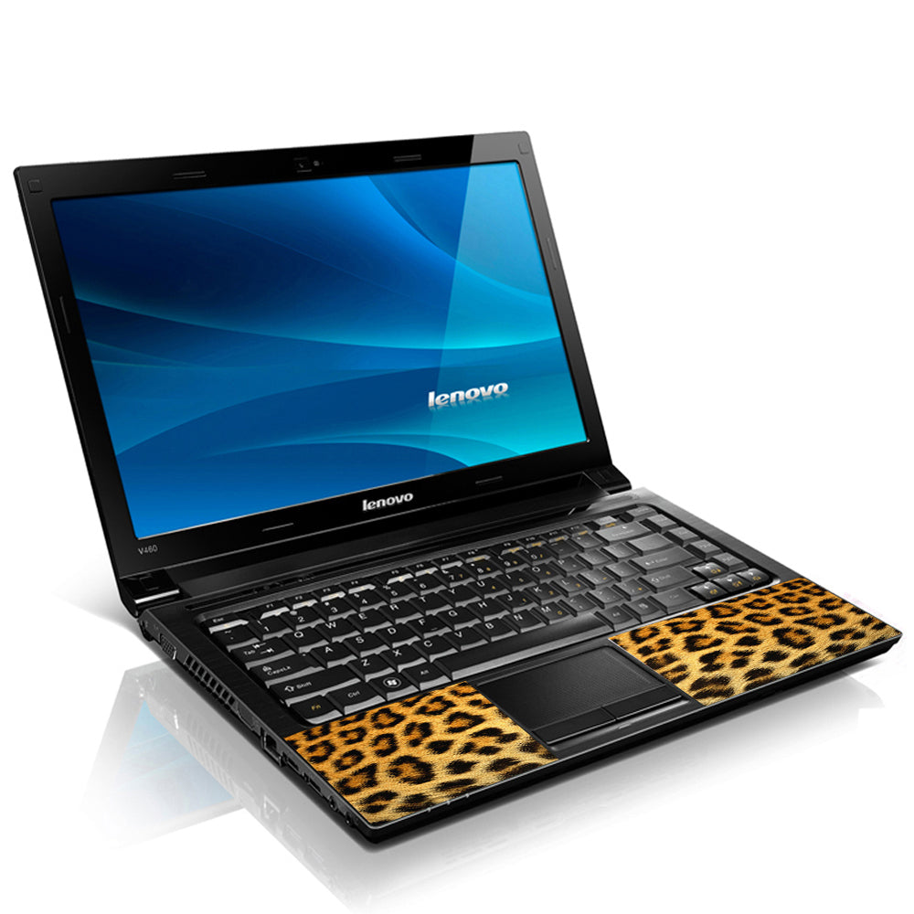 Leopard Print Laptop Skin Decal with 2 Matched Graphical Wrist Padded ...