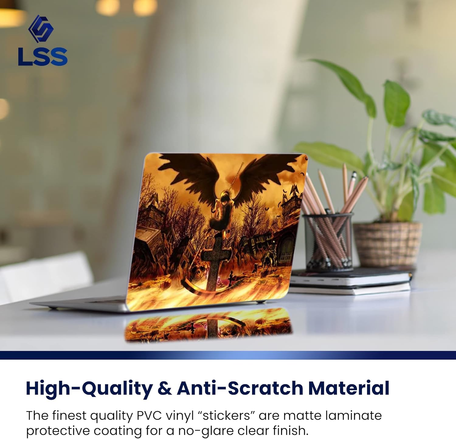 Cross Grave Laptop Skin Decal with 2 Matched Graphical Wrist Padded ...