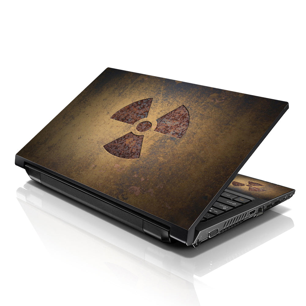 Nuclear Sign Laptop Skin Decal with 2 Matched Graphical Wrist Padded ...