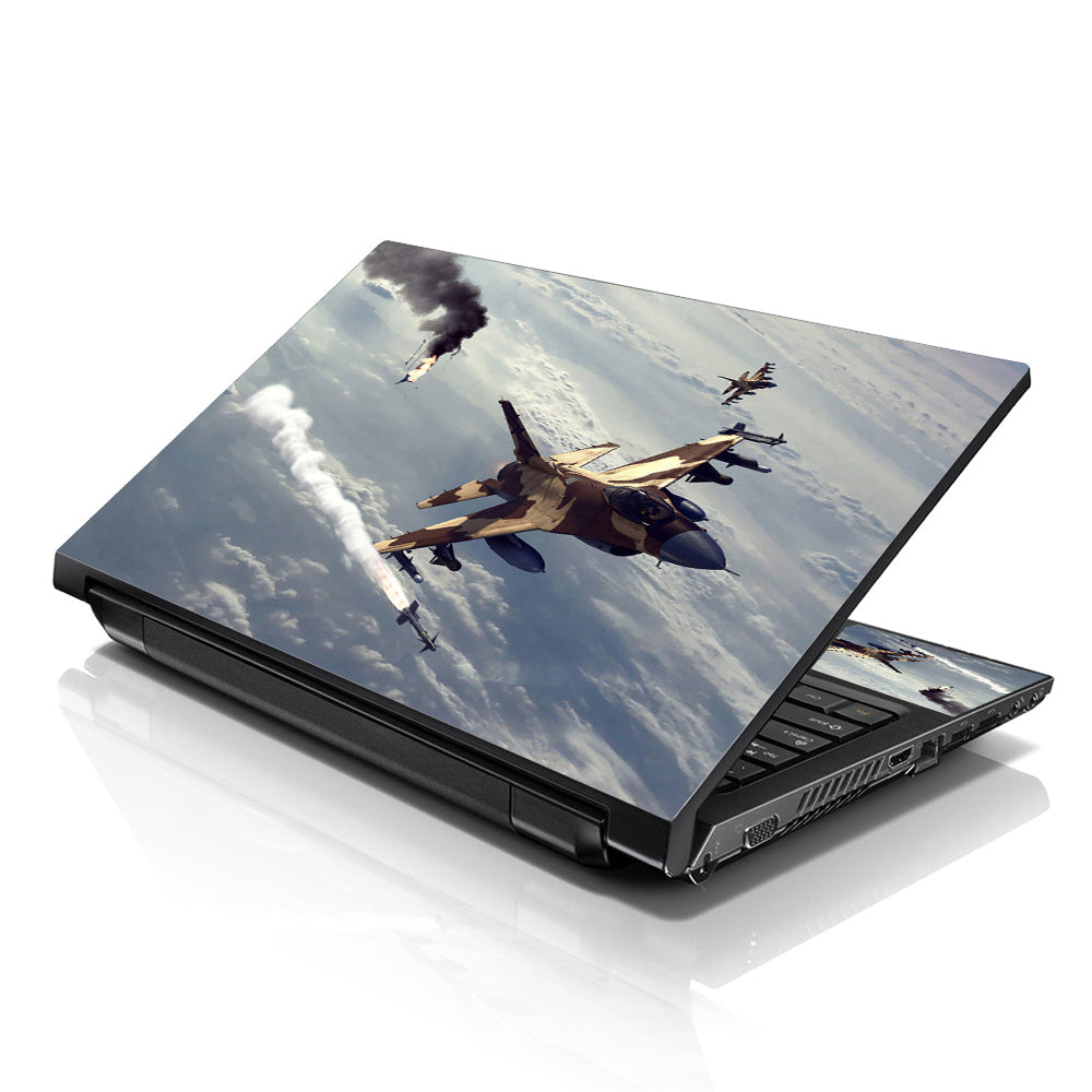 Plane Attack Laptop Skin Decal with 2 Matched Graphical Wrist Padded ...