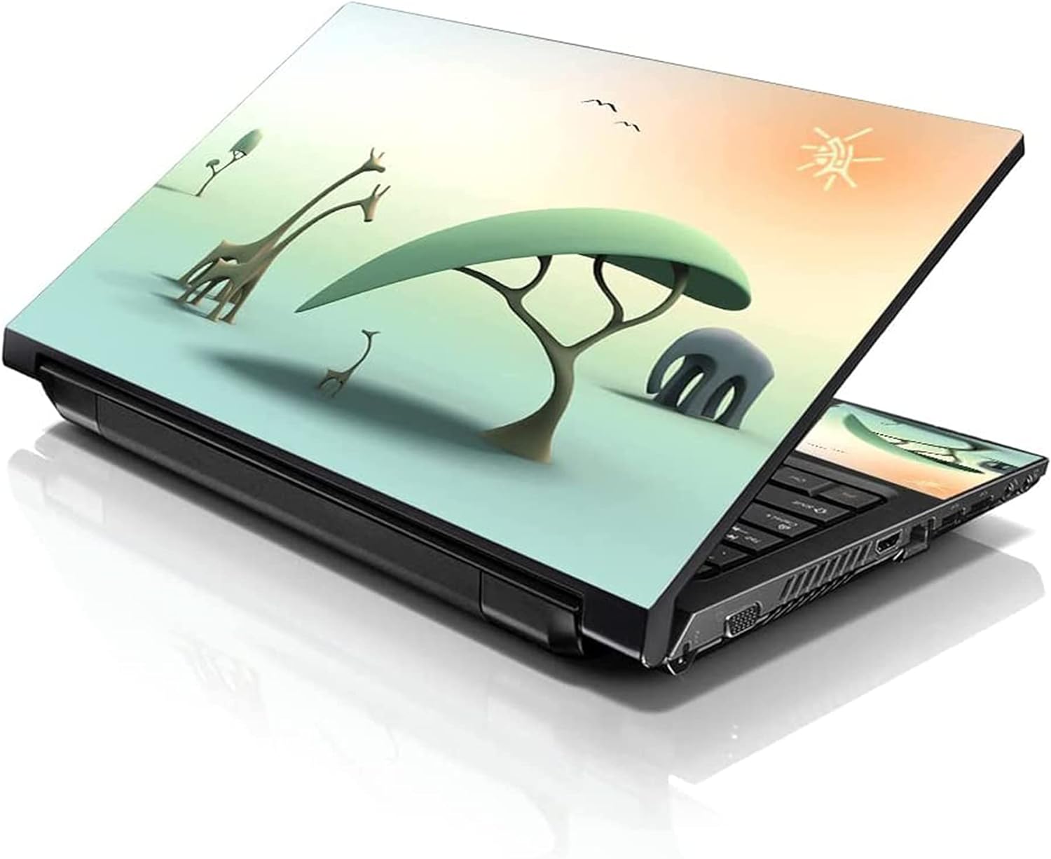 Cartoon Laptop Skin Decal with 2 Matched Graphical Wrist Padded Sticker ...