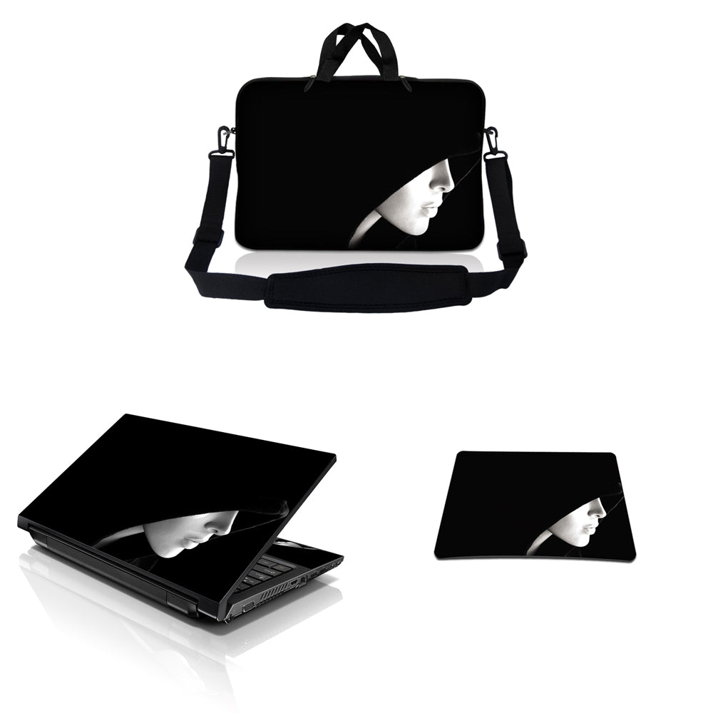 Lady in Hood Laptop Sleeve, Skin & Mouse Pad Combo Pack – Laptop Skin Shop
