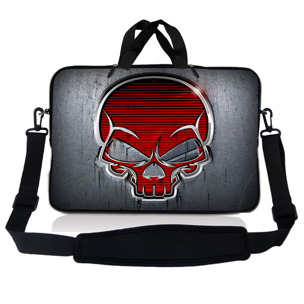 Silver Red Skull Laptop Sleeve & Skin Combo Pack – Laptop Skin Shop