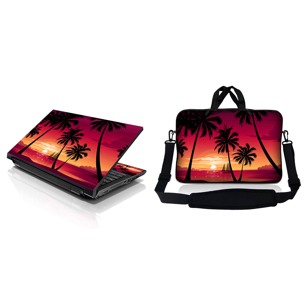 Hawaiian Paradise Palm Tree Laptop Sleeve & Skin Combo Pack – Laptop ...